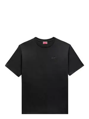 Kenzo Logo-embroidered T-shirt - Black