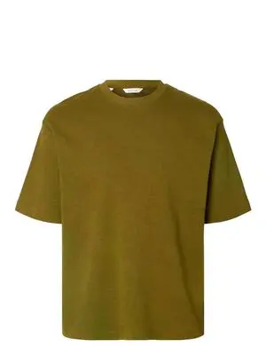SELECTED Crew-neck T-shirt - Green