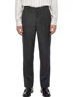 ANOTHER ASPECT Pleated Straight-leg Trousers - Grey