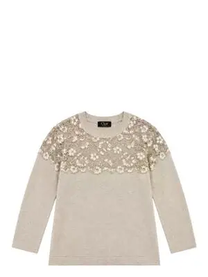 CLIPS Lace-panel Sweater
