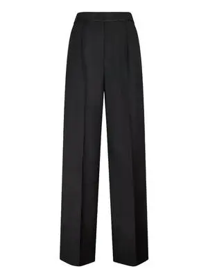 FORTE_FORTE Pleated High-waisted Trousers - Black