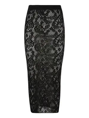 Wolford Floral-lace Pencil Midi Skirt - Black