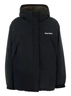 Miu Miu Pongé Down Jacket - Black