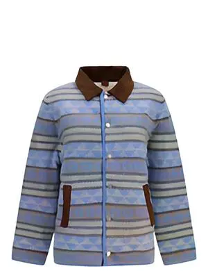 GUEST IN RESIDENCE Patterned Corduroy-panel Sshirt Jacket