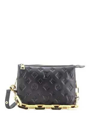 LOUIS VUITTON Coussin Bag Monogram Embossed Lambskin Bb Crossbody Bag - Black