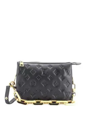 LOUIS VUITTON Coussin Bag Monogram Embossed Lambskin Bb Crossbody Bag - Black