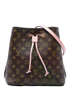 LOUIS VUITTON 2018 Monogram Neonoe Mm Bucket Bag Brown