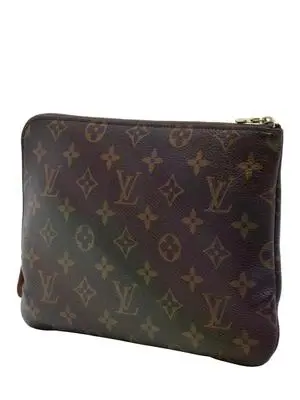 LOUIS VUITTON 2019 Monogram Etui Voyageur Pm Clutch Bag - Brown