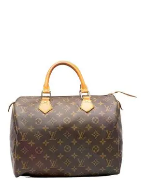 LOUIS VUITTON 2001 Monogram Speedy 30 Boston Bag - Brown