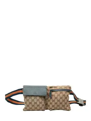 Gucci 2000-2015 Gg Canvas Web Double Pocket Belt Bag - Neutrals