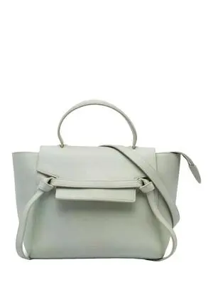 Celine 2020 Mini Grained Calfskin Belt Bag Satchel - Green