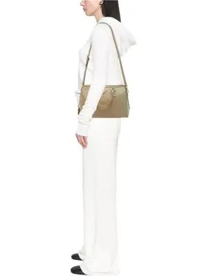 Prada 2010-2026 Saffiano Lux Convertible Bowler Bag Satchel - Neutrals