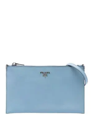 Prada 2013-2026 Saffiano Shoulder Bag - Blue
