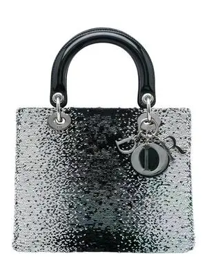 Dior 2013 Medium Sequins Lady Satchel - Black