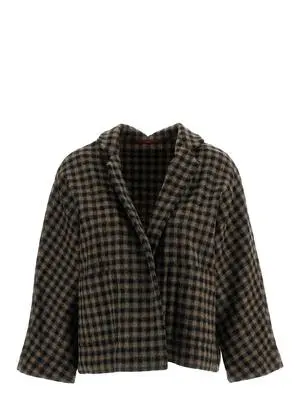 DANIELA GREGIS Daniela Gregis Women Peona Bianco Check Wool Jacket Multicolor