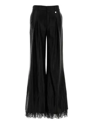 Giuseppe Di Morabito Lace-trim Wide-leg Pants - Black