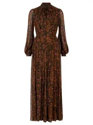 Giambattista Valli Long Printed Dress - Brown