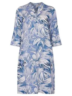 NOLOGO-CHIC Indian Art Tunic Dress Indigo - Blue
