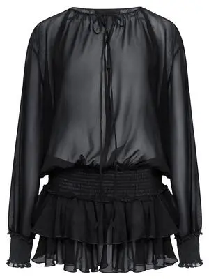 AUDREY VALLENS Chiffon Dress - Black