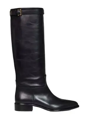 PRADA Prada Calzature Women Black Leather Knee-High Boots