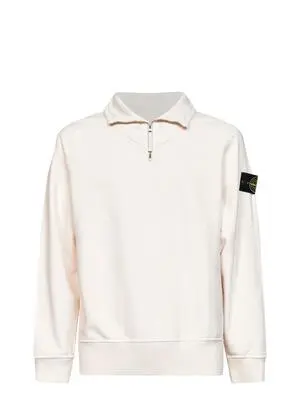 Stone Island Stone Island Men Ivory Brushed Organic Cotton Half-Zip Sweatshirt Multicolor