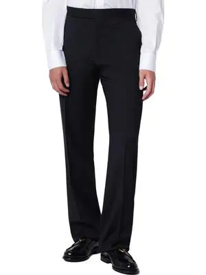 LARDINI Straight-leg Tailored Trousers In Pure Virgin Wool
