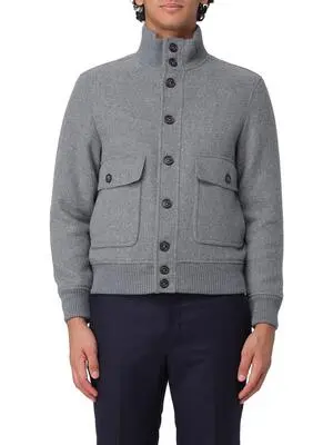 BROOKSFIELD Wool Blend Bomber Jacket With High Collar And Ribbed Hems