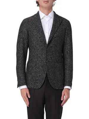 Tagliatore Slim Fit Single-breasted Wool Blend Blazer With Patch Pockets - Fa01