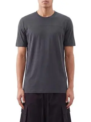 THOM KROM Crew-neck Short-sleeved T-shirt In Viscose Blend - Black