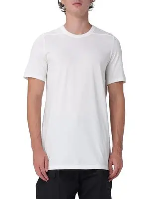 Rick Owens Contemporary Design Crew Neck T-shirt In Pure Cotton - Milk