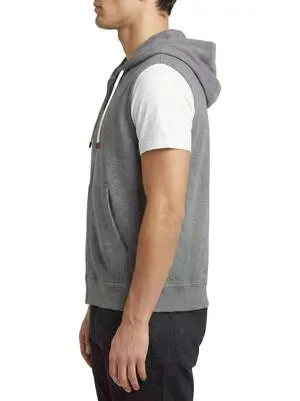 Brunello Cucinelli Sleeveless Zip-up Hoodie - Grey