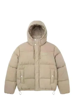BRAM’S FRUIT Logo-patch Hooded Puffer Jacket - Neutrals