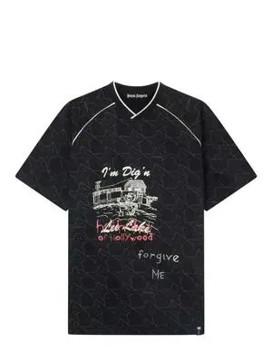 Palm Angels Starry Palm Allover Reg T-shirt - Black