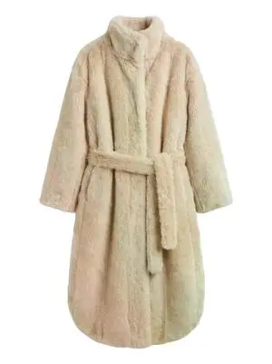 THE FRANKIE SHOP Ravello Faux-fur Robe Coat Neutrals