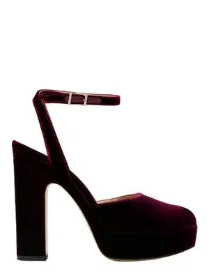 Fendi After 9 Velvet Sandals Red