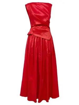 Acler Robakker Draped Pleated Dress - Red