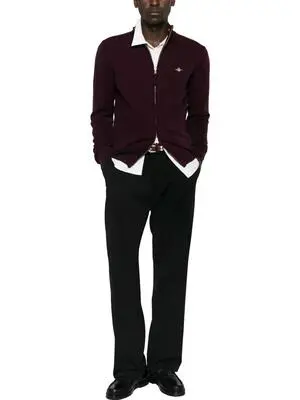 Gant Zip-up Wool Cardigan - Red