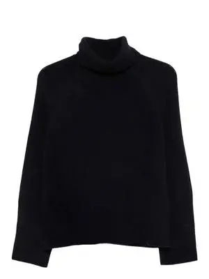 Gant Roll-neck Wool-blend Sweater - Silver