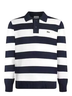 Lacoste Striped Polo Shirt - Blue