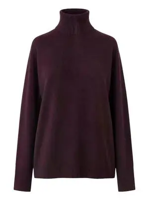 SOLOTRE Roll-neck Knitted Sweater - Red