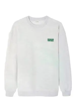 American Vintage Baptown Logo-print Sweater - Grey