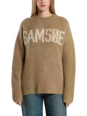 Samsøe Samsøe Sajeanne Samsoe Logo-intarsia Knitted Sweater Neutrals