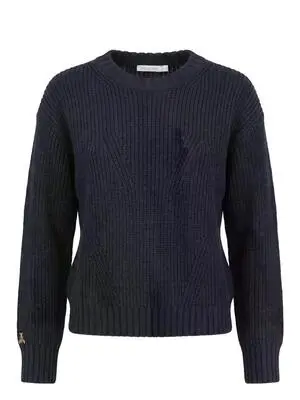 Patrizia Pepe Ribbed-knit Wool Sweater - Blue