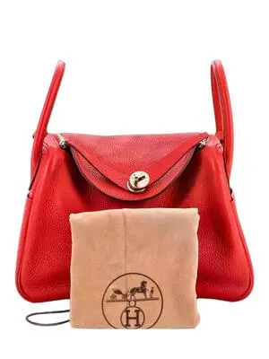 Hermès Lindy Bag Clemence 30 Shoulder Bag Red