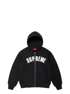Supreme Arc Logo Zip Hoodie - Black