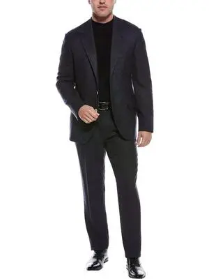 Brunello Cucinelli Check-pattern Single-breasted Suit - Blue