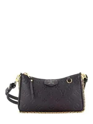 LOUIS VUITTON Easy Pouch On Strap Monogram Empreinte Leather Shoulder Bag - Black