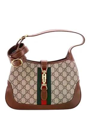 Gucci Jackie 1961 Gg Coated Canvas Small Hobo Bag - Brown