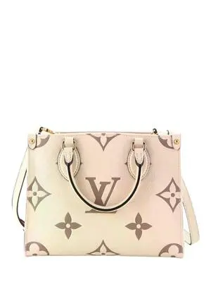 LOUIS VUITTON Onthego Bicolor Monogram Empreinte Giant Pm Tote Bag - Neutrals