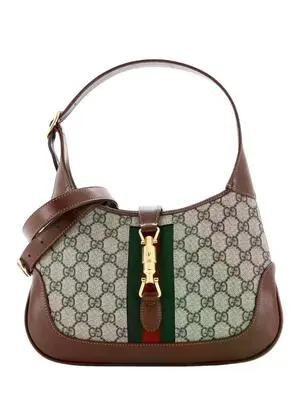Gucci Jackie 1961 Gg Coated Canvas Small Hobo Bag - Brown